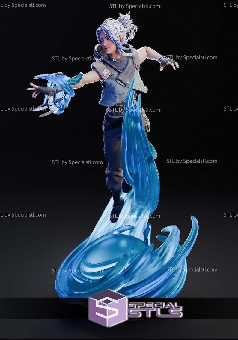 Jett, Valorant Game Character,handpainted Figurine,3d Printed 12k ...