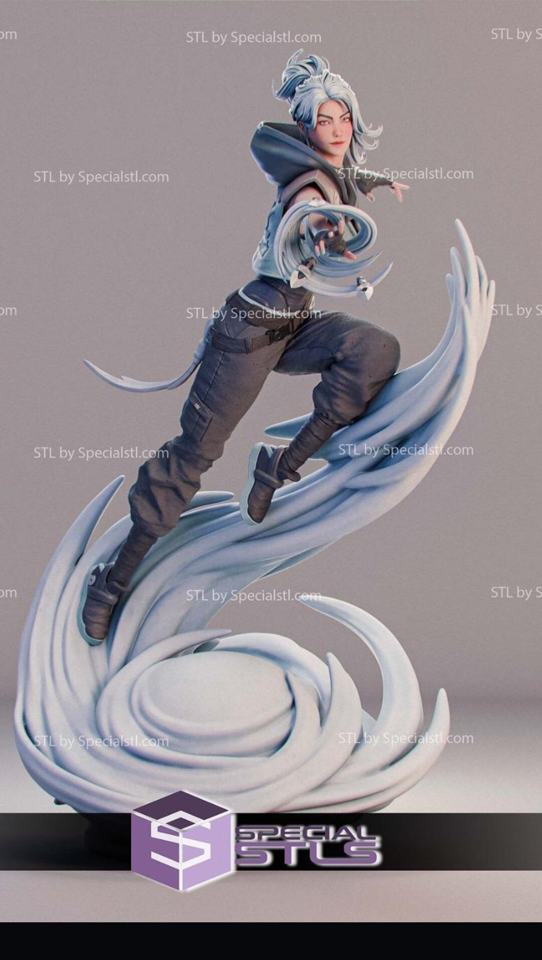 Jett, Valorant Game Character,handpainted Figurine,3d Printed 12k ...