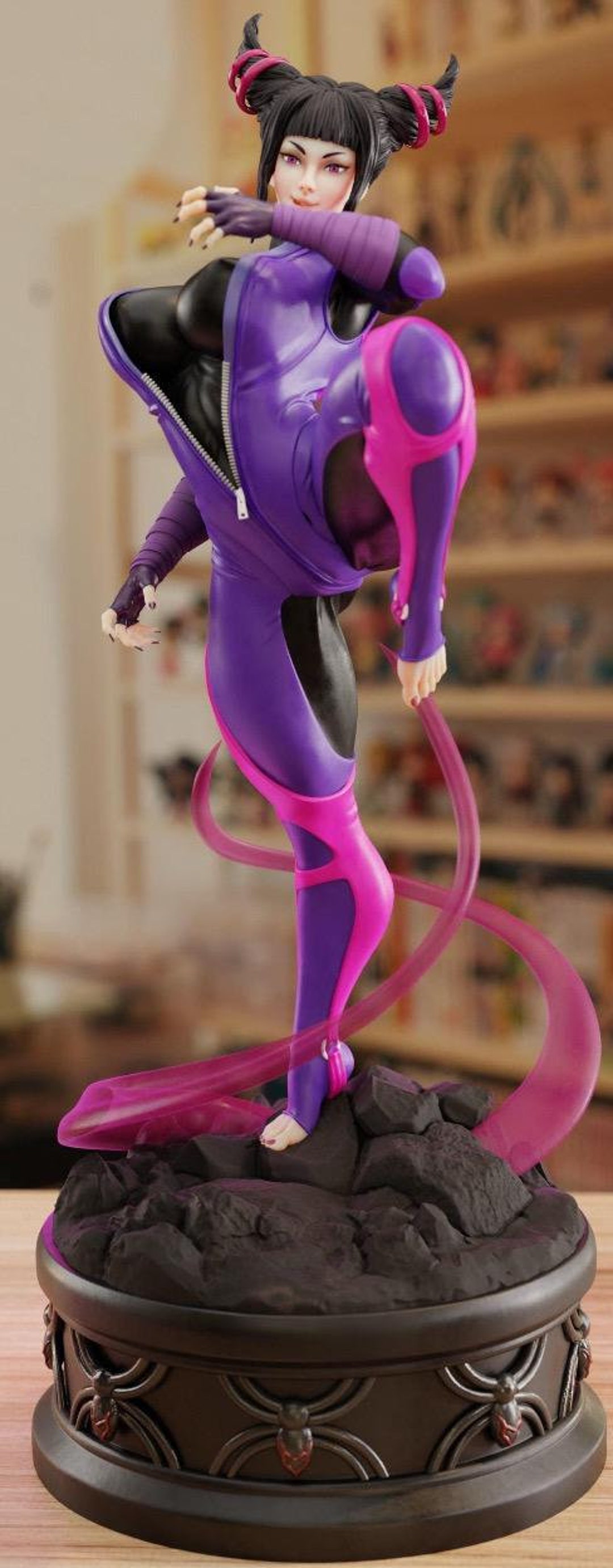 Juri, SF Fan,gamer Gift,fighter,handpainted Figurine,3d Printed 12k Fanart Statue - Etsy