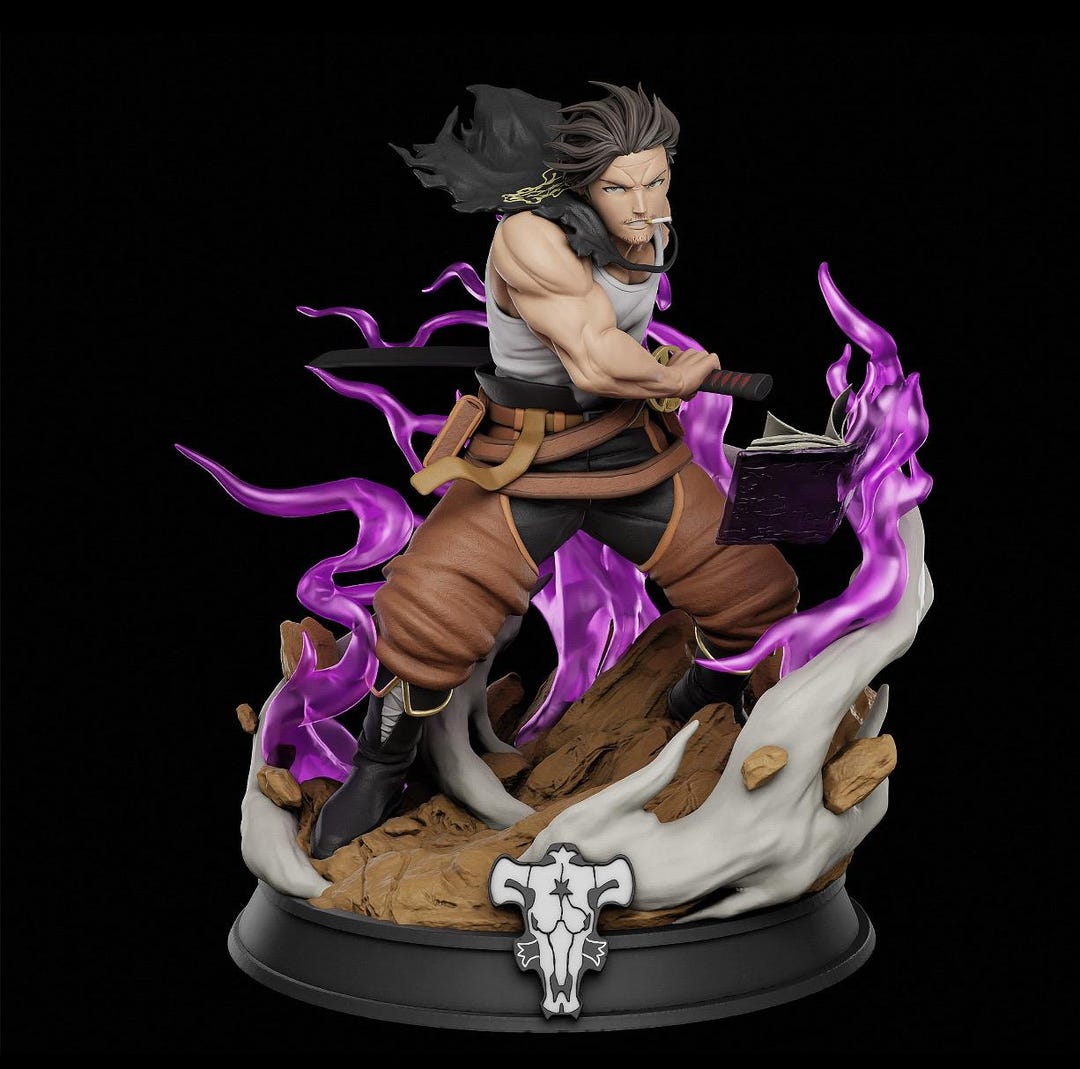 Sukeh, Black Clover,yami Su ,handpainted Figurine,3d Printed 12k Fanart ...