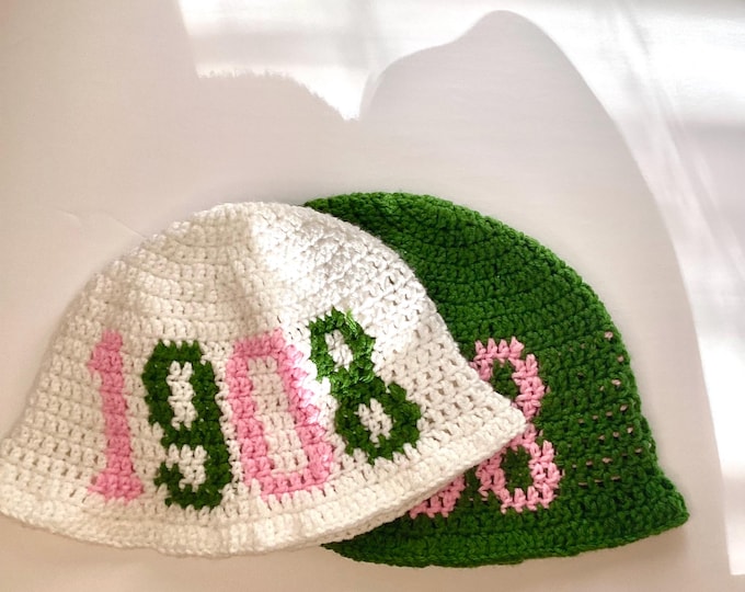 Alpha Kappa Alpha Crochet Hat | Jumbo Ruffles | D9 Sorority | AKA ...