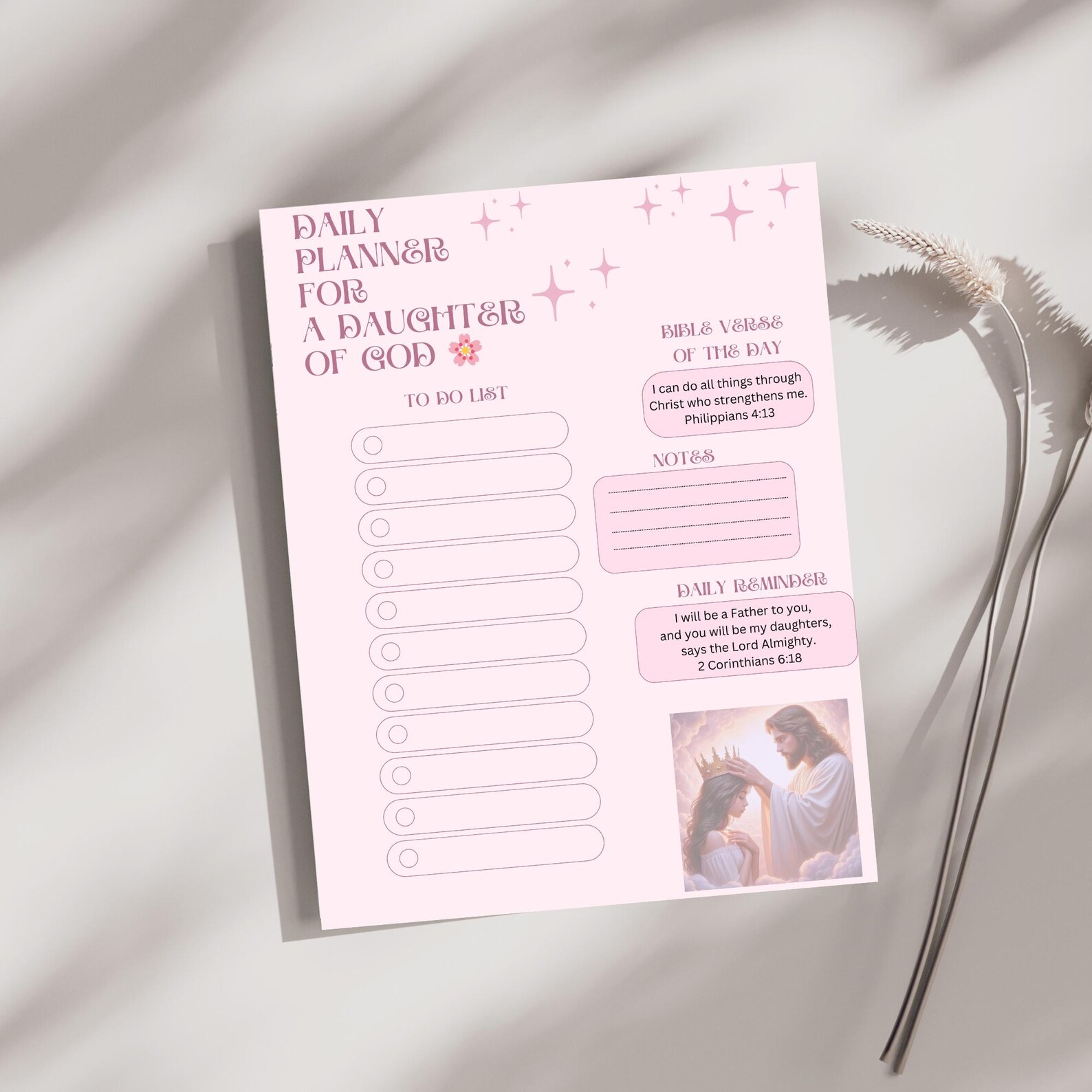 Digital Daily Planner | Printable To-do List | Christian Planner With ...