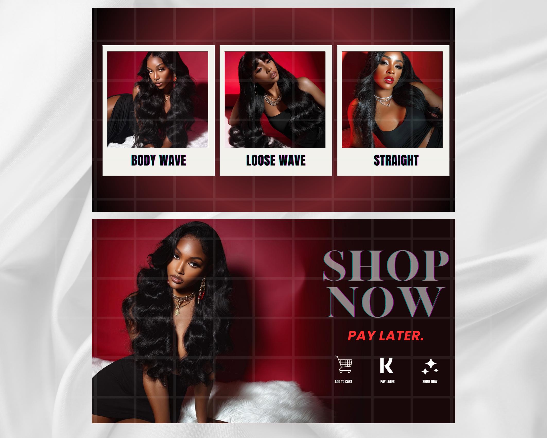 Editable Hair Web Banner Templates: DIY Shopify & Wix Designs (canva ...