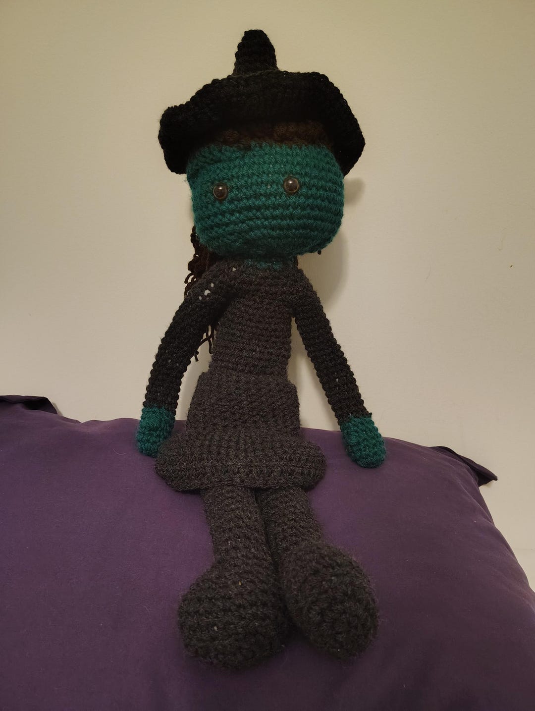 Homemade Crochet Elphaba Doll - Etsy