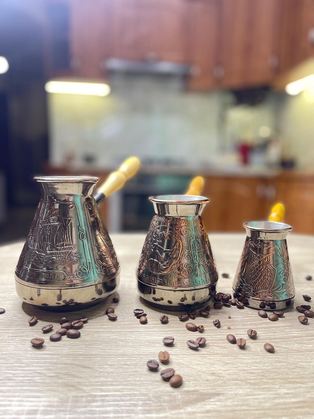 Turkish Coffee Pot Induction Copper Pot for Coffee, Coffee Maker for ...