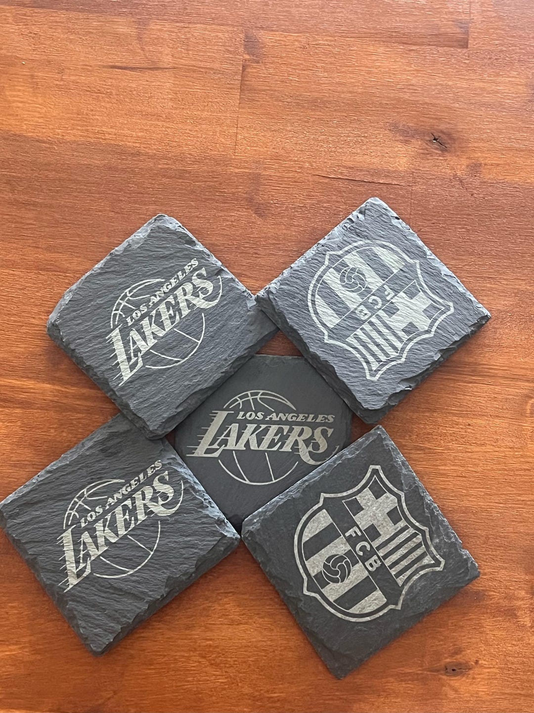Sport Slate Coasters - Laser Engraved Set of 4, Sport Fan Gift, 4x4 ...