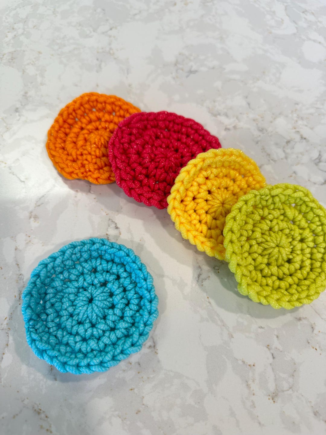 Handmade Crochet Dish Scrubbies: Reusable Kitchen Scrubber - Etsy