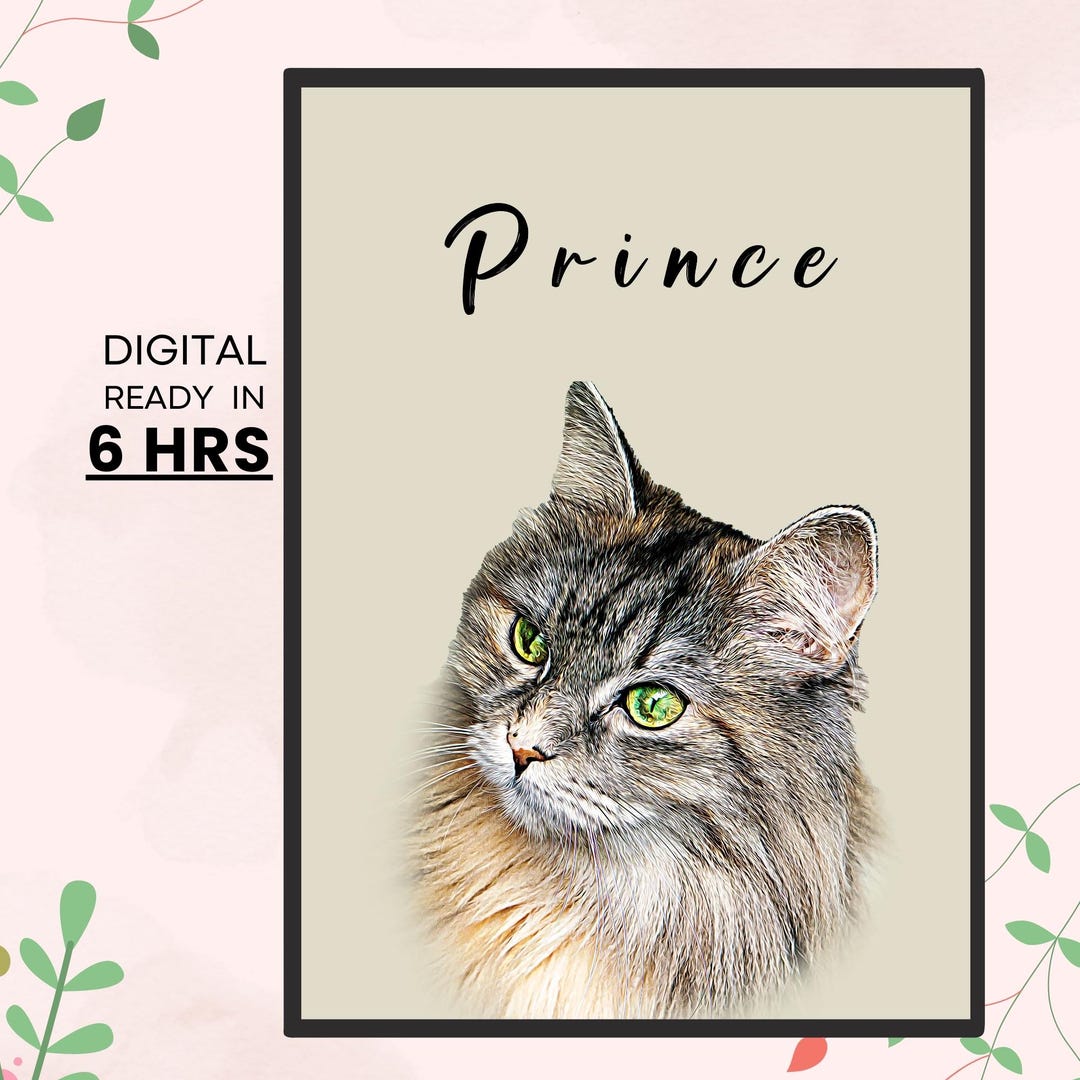 Personalized Pet Portraits, Pet Portraits From Photo, Custom Pet ...
