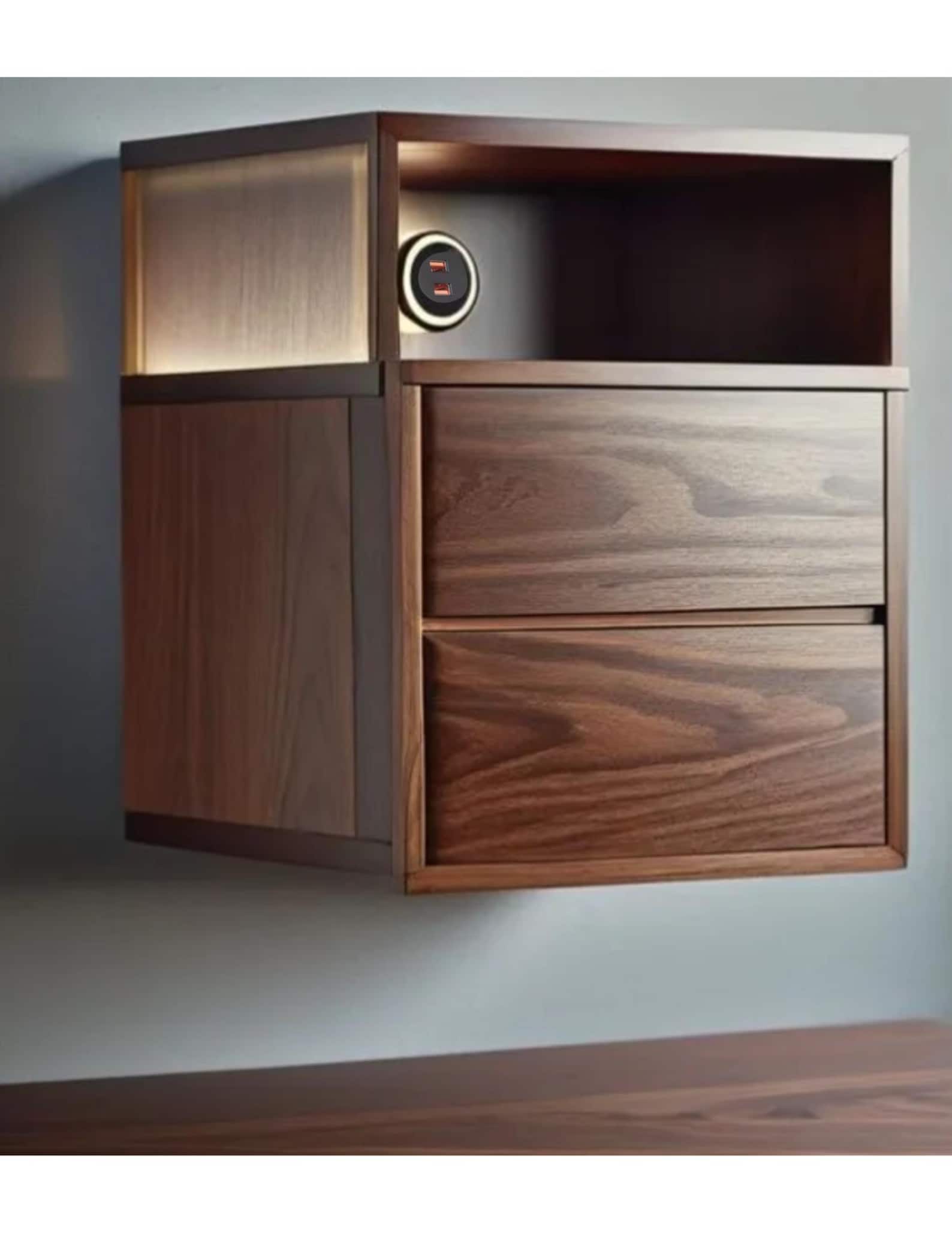 Rustic Floating Night Table - Etsy