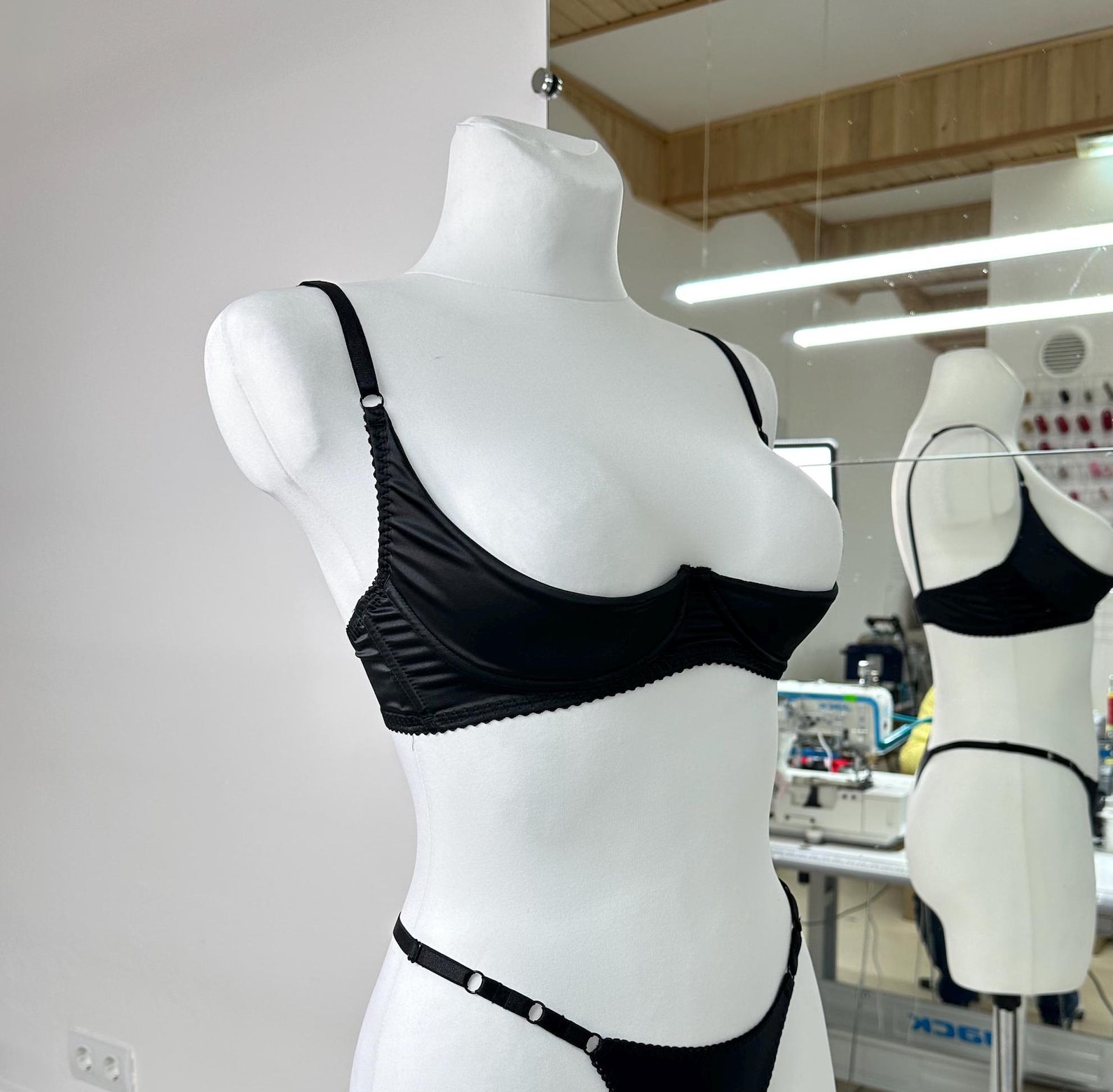 Satin Shelf Bra Open Quarter Cup for Large Bust, Cupless Bra Extreme 1/4 Cup - Half Cup Bra Plus ...