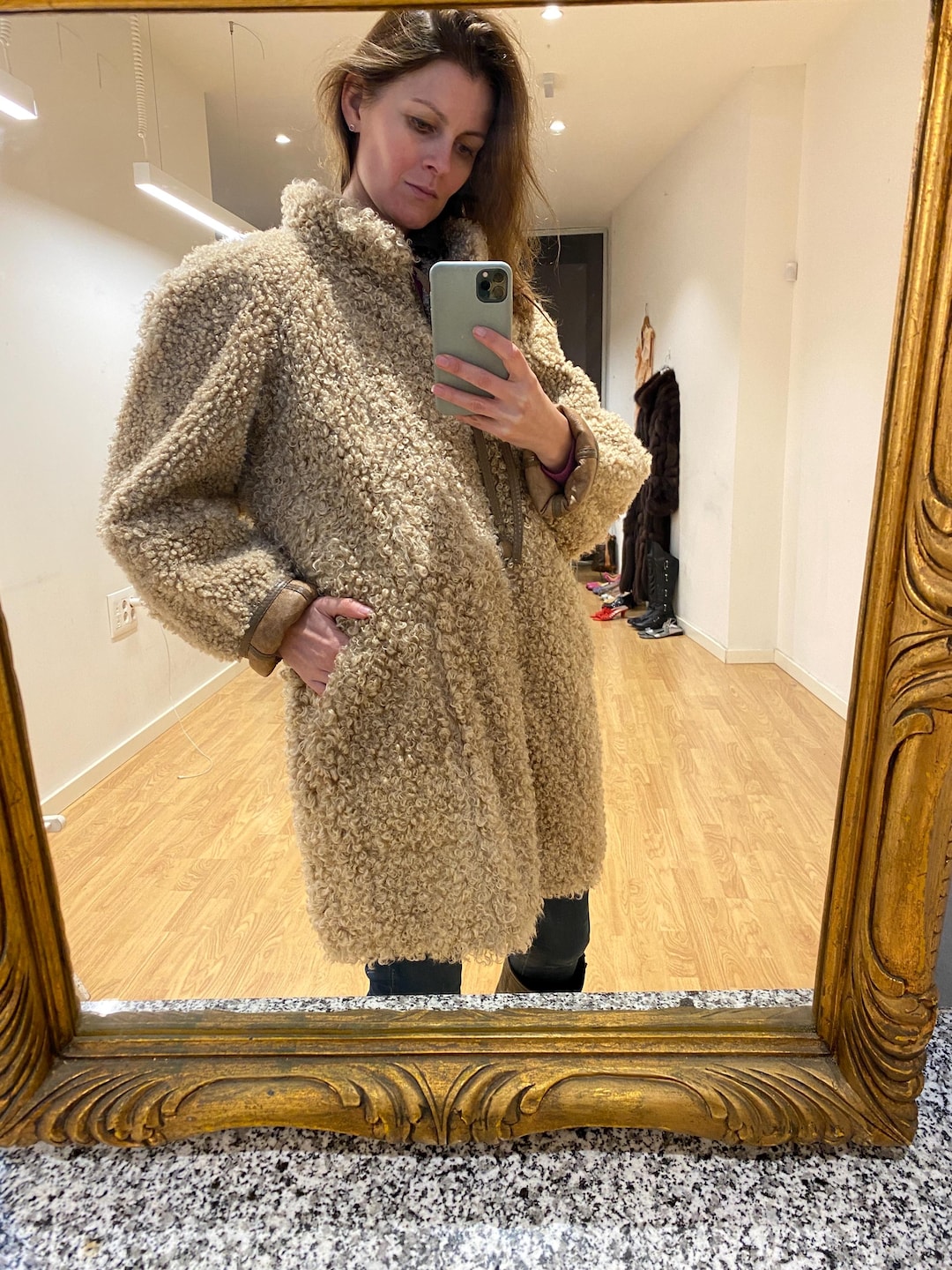 Goat Fur Coat - Reversible Button up - Size M - Etsy