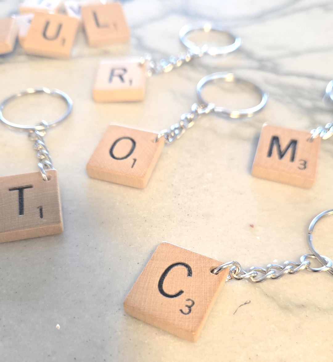 Scrabble Tile Keyring/keychain, Monogram Backpack or Bag Tag - Etsy