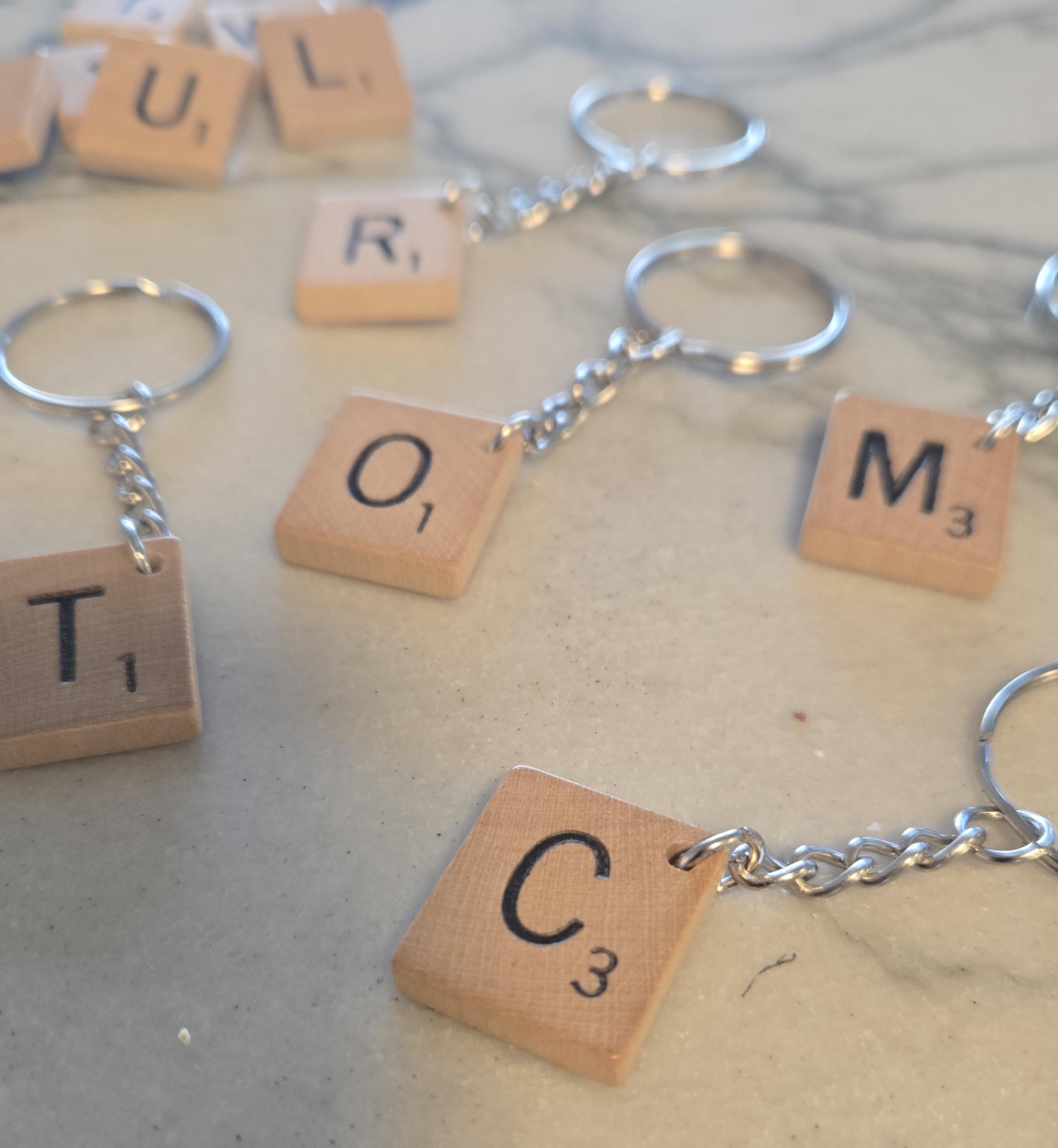 Scrabble Tile Keyring/keychain, Monogram Backpack or Bag Tag - Etsy