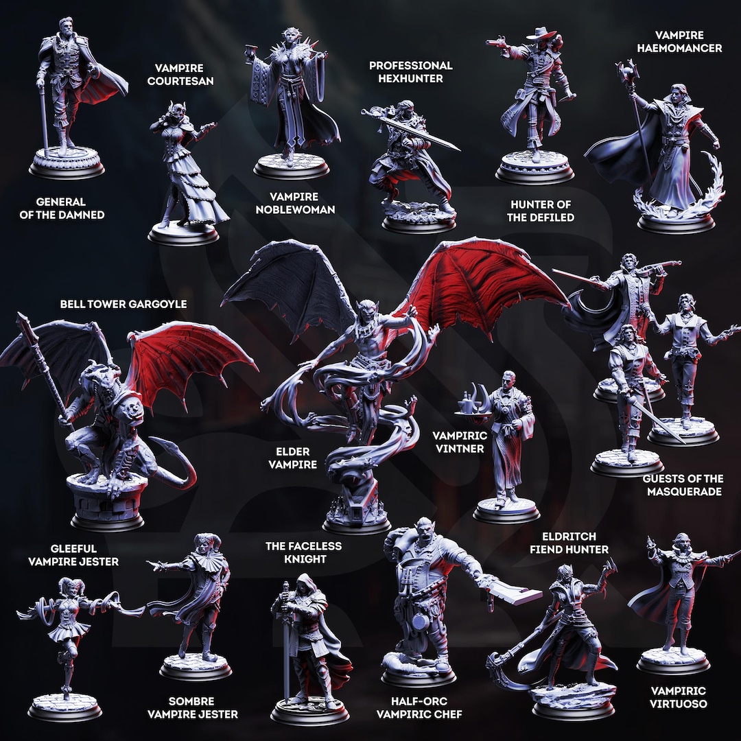 Crimson Masquerade Vampires by DM Stash - RPG | Tabletop | 16k Resin ...