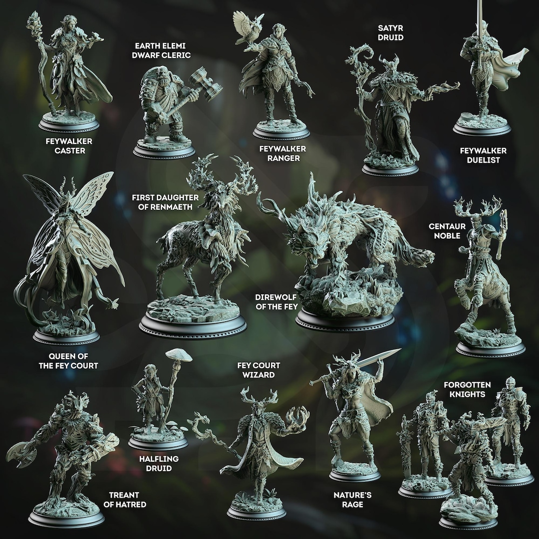 Fey Court by DM Stash - RPG | Tabletop | 16k Resin Miniatures - Etsy