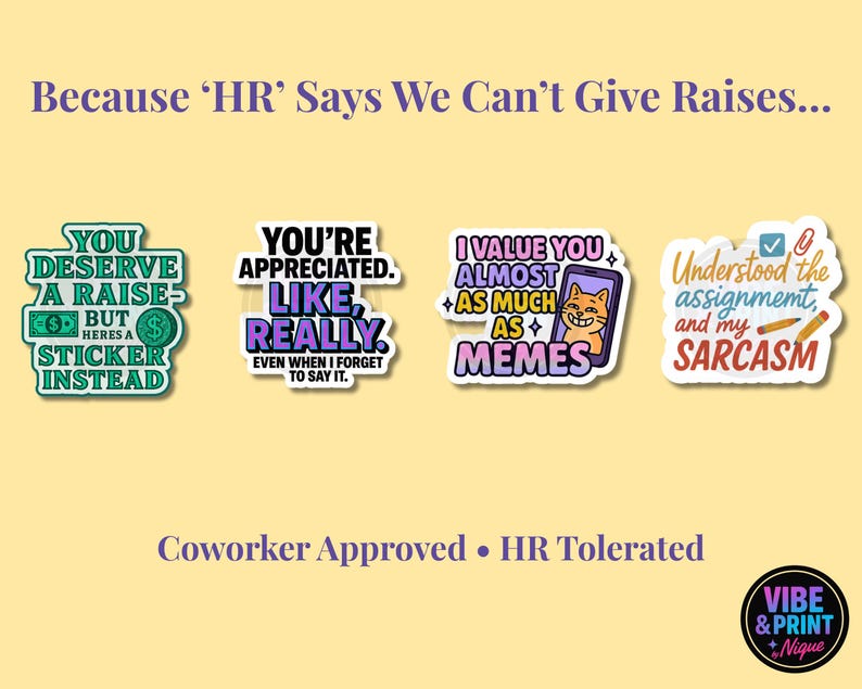 Funny Coworker Stickers | 12 Printable PNG Designs | Office Humor ...