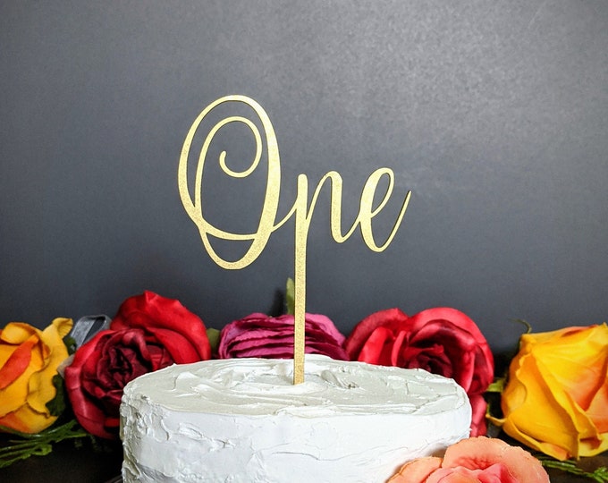 First Birthday Cake Topper. One Cake Topper, First Anniversary Cake ...
