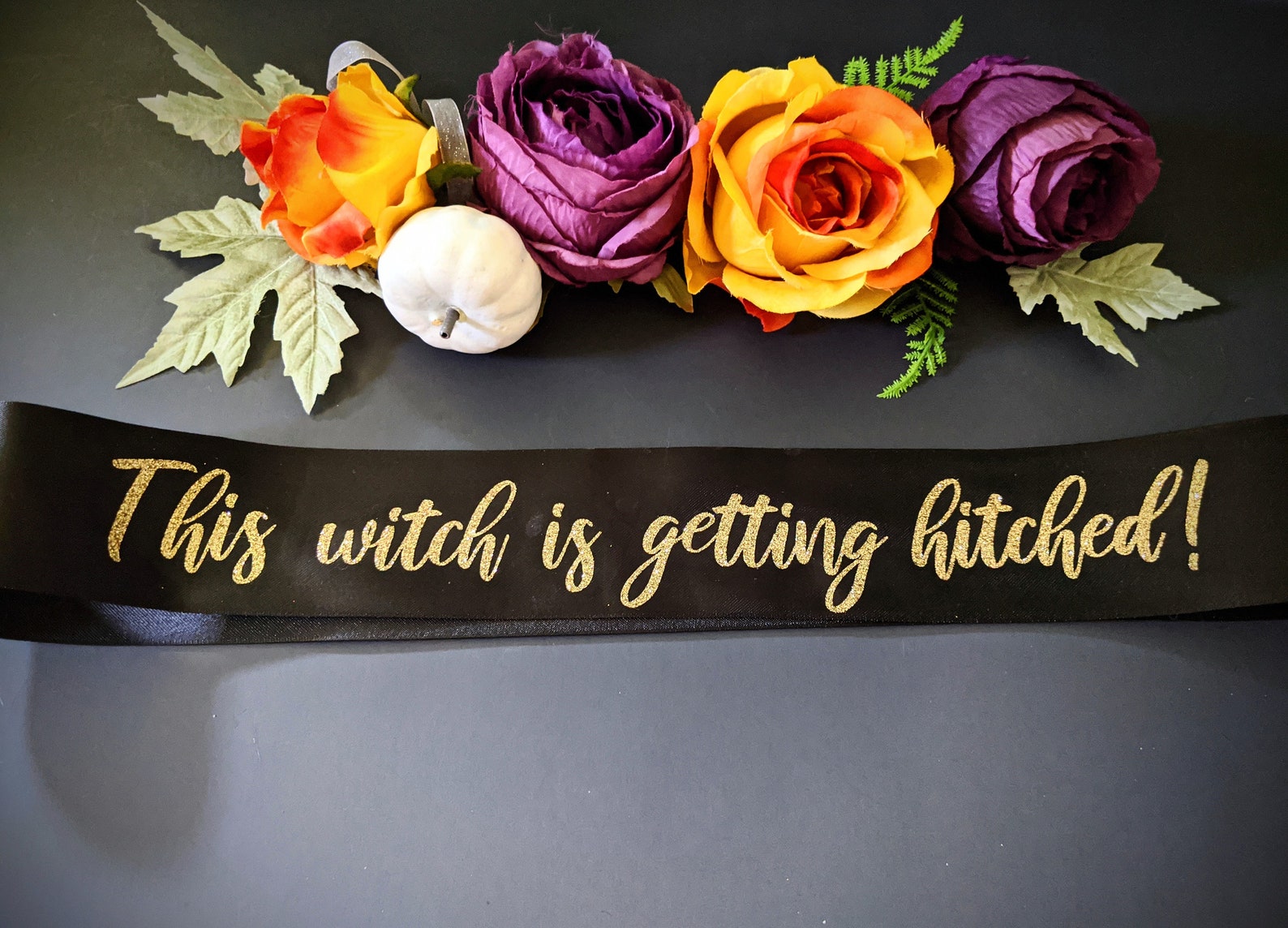 PLUS SIZE Custom This Witch is Getting Hitched Halloween Sash. Your ...