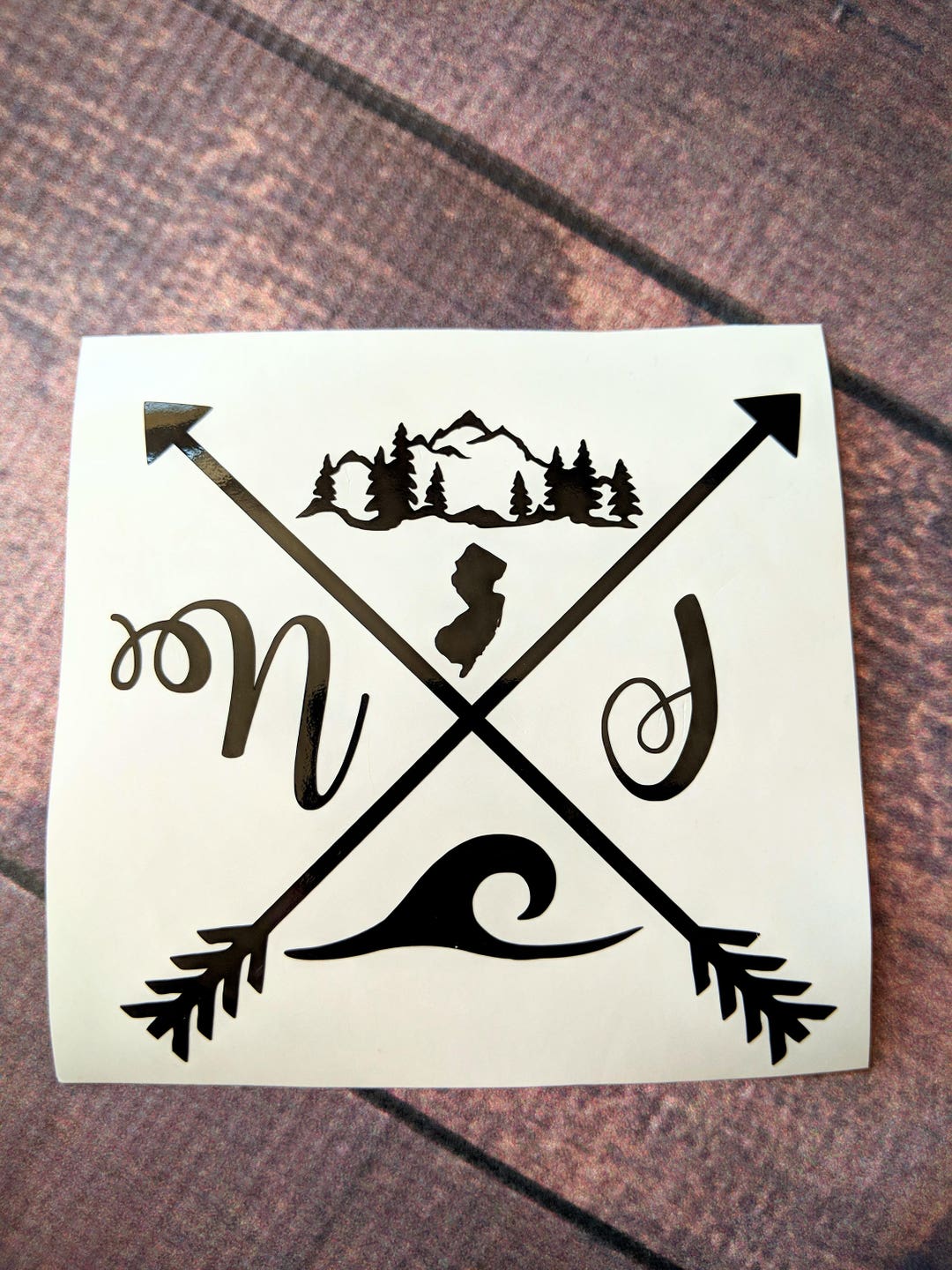 New Jersey Outdoor Decal for Cars, Laptops, Guitars, Helmets, Lockers ...