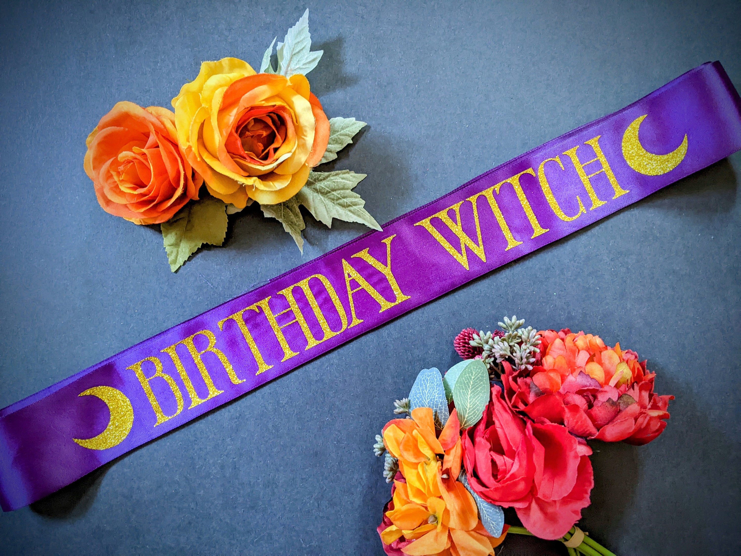 Birthday Witch Birthday Sash. Your Phase Here. Birthday Party Sash ...