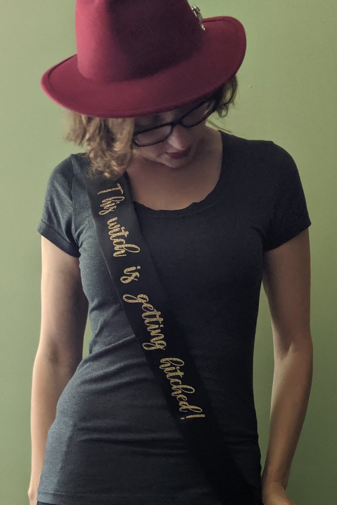 PLUS SIZE Custom This Witch is Getting Hitched Halloween Sash. Your ...