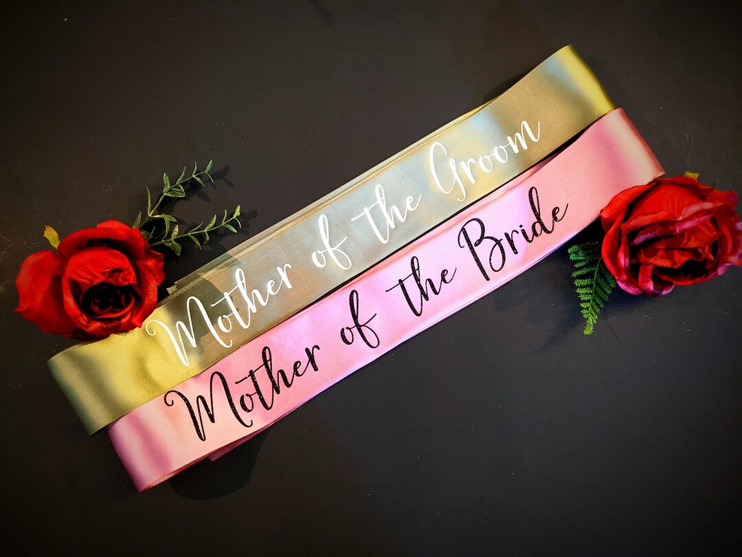 Mother of the Bride and Groom Custom Sash Set of 2. Your Phase Here ...