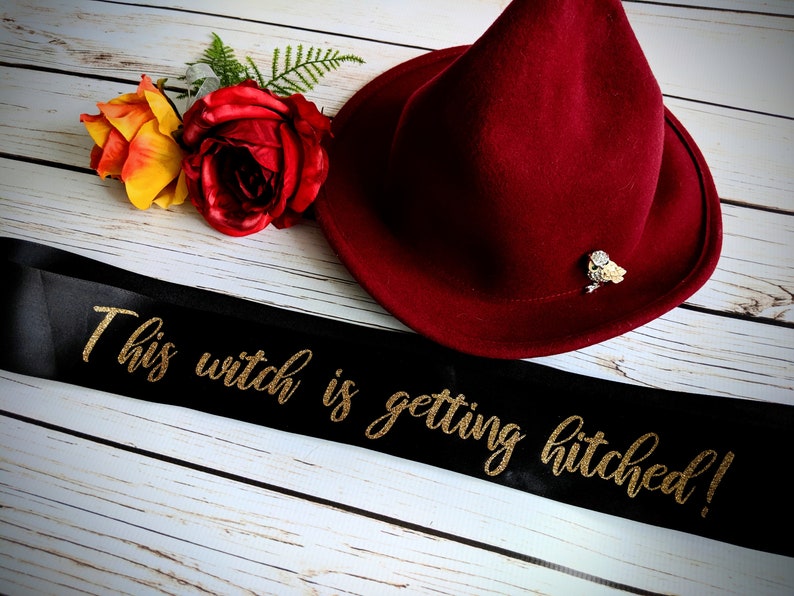 PLUS SIZE Custom This Witch is Getting Hitched Halloween Sash. | Etsy