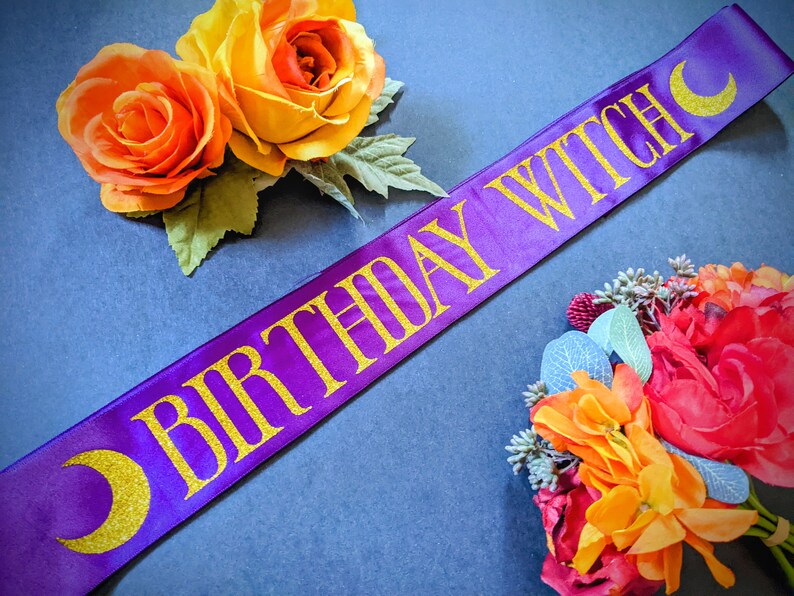 Birthday Witch Birthday Sash. Your Phase Here. Birthday Party Sash ...