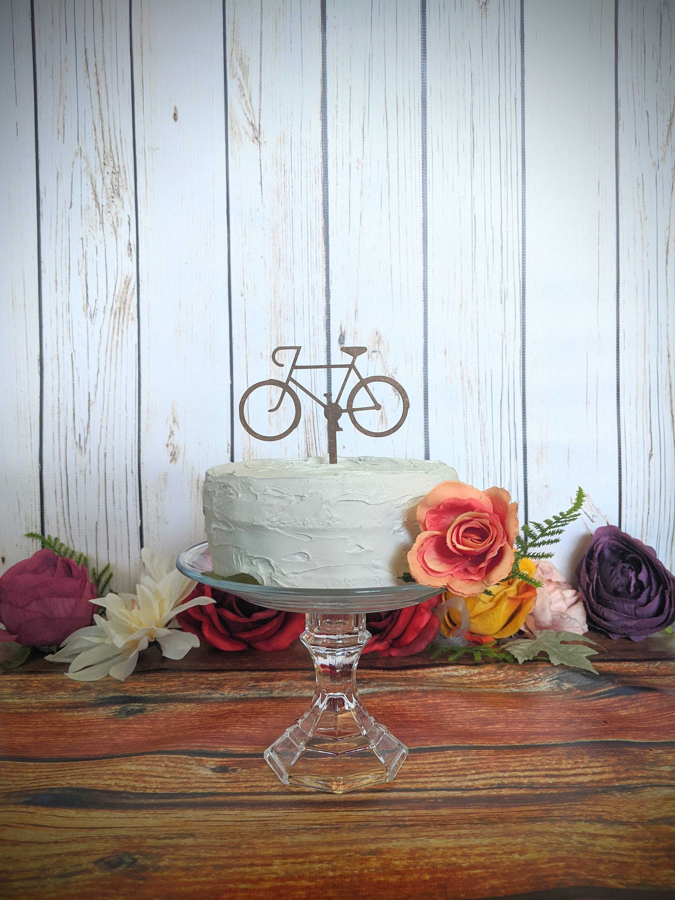 Bicycle Cake Topper. Wooden Cake Topper, Laser Cut Cake Topper ...