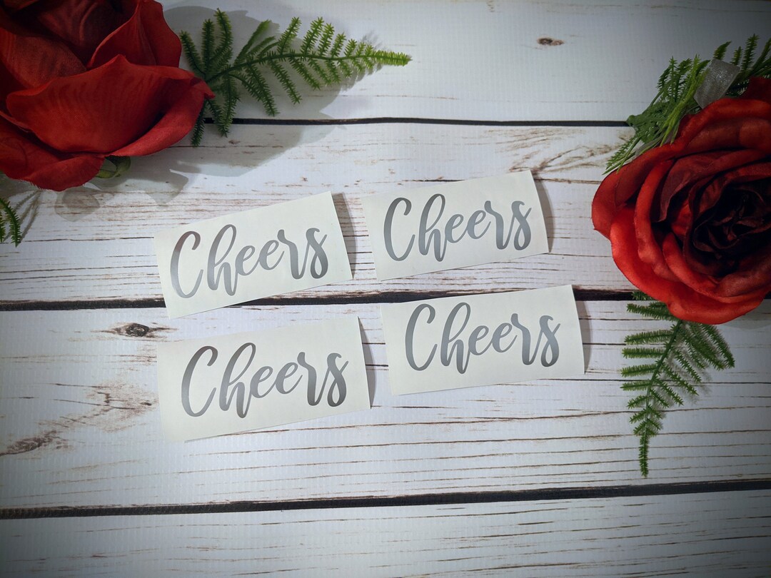 3 Inch Vinyl Cheers Decals, Name Stickers, Thanksgiving, DIY Christmas ...