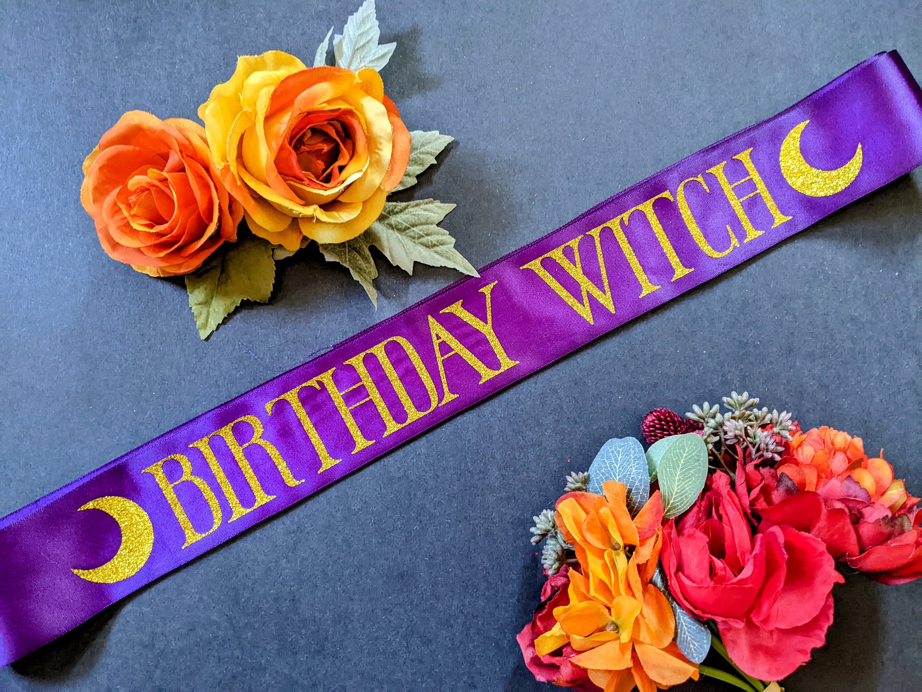 Birthday Witch Birthday Sash. Your Phase Here. Birthday Party Sash ...