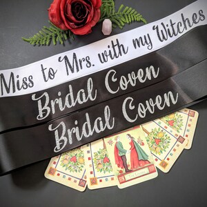Miss to Mrs With My Witches Set of Bachelorette Party Sashes 2-20 Sash ...