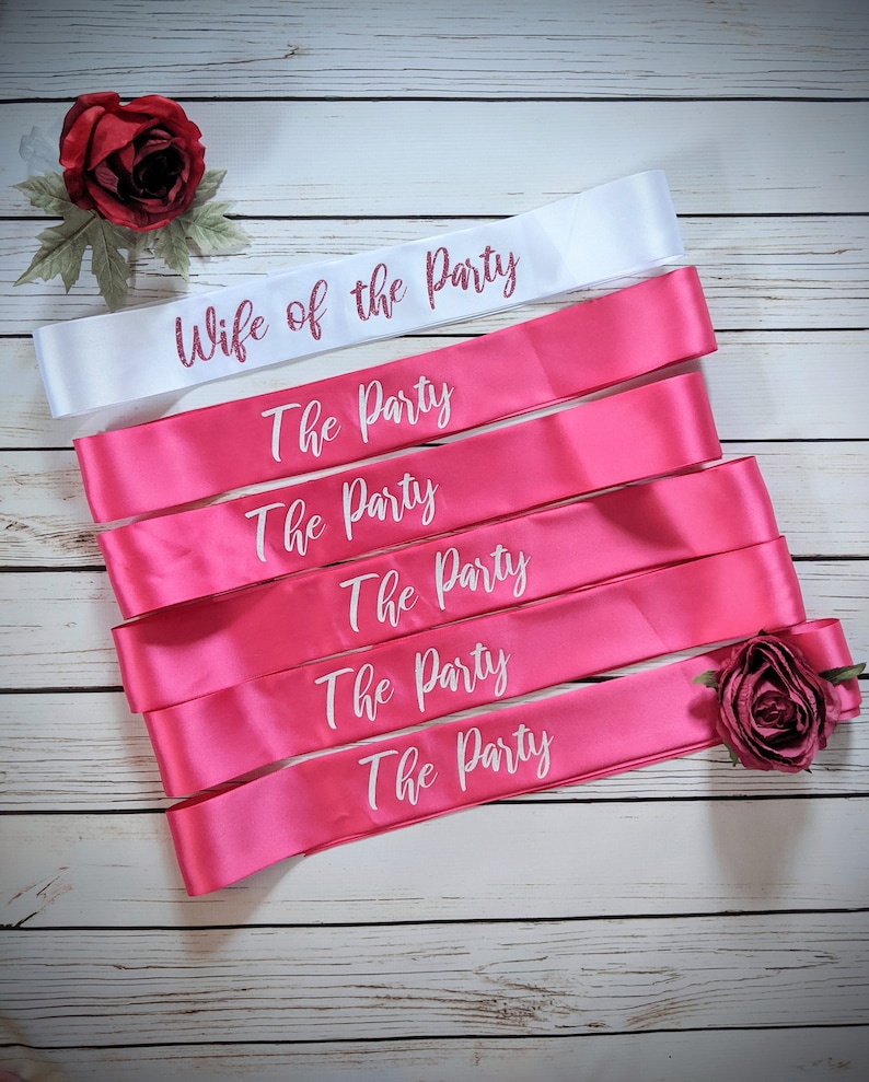 Set of Bachelorette Party Sashes 2-20 Sash Sets Bridal Shower. | Etsy