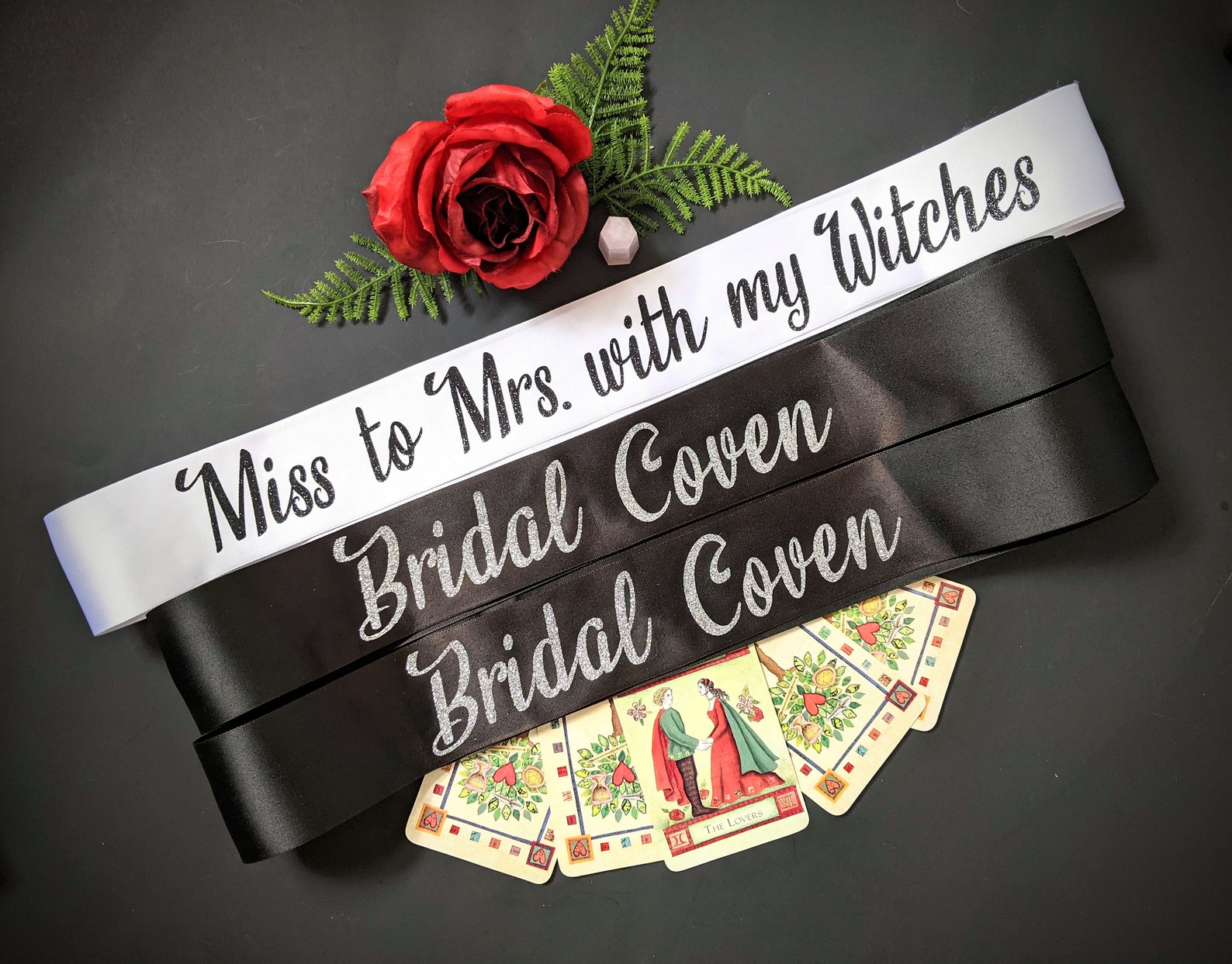 Miss to Mrs With My Witches Set of Bachelorette Party Sashes 2-20 Sash ...