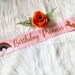 Unicorn Birthday Party Sash. Princess Sashes. Birthday Gift, All Ages ...
