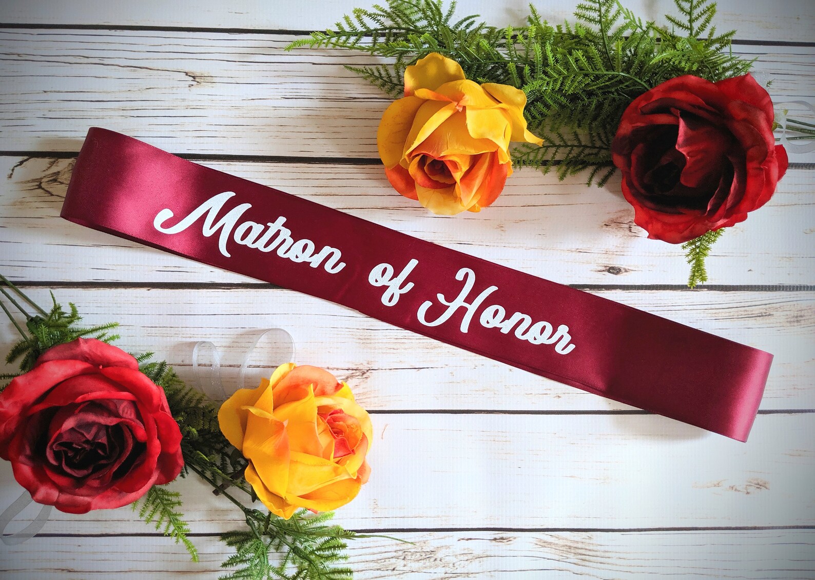 Custom Matron of Honor Sash. Your Phase Here. Maroon Sash | Etsy
