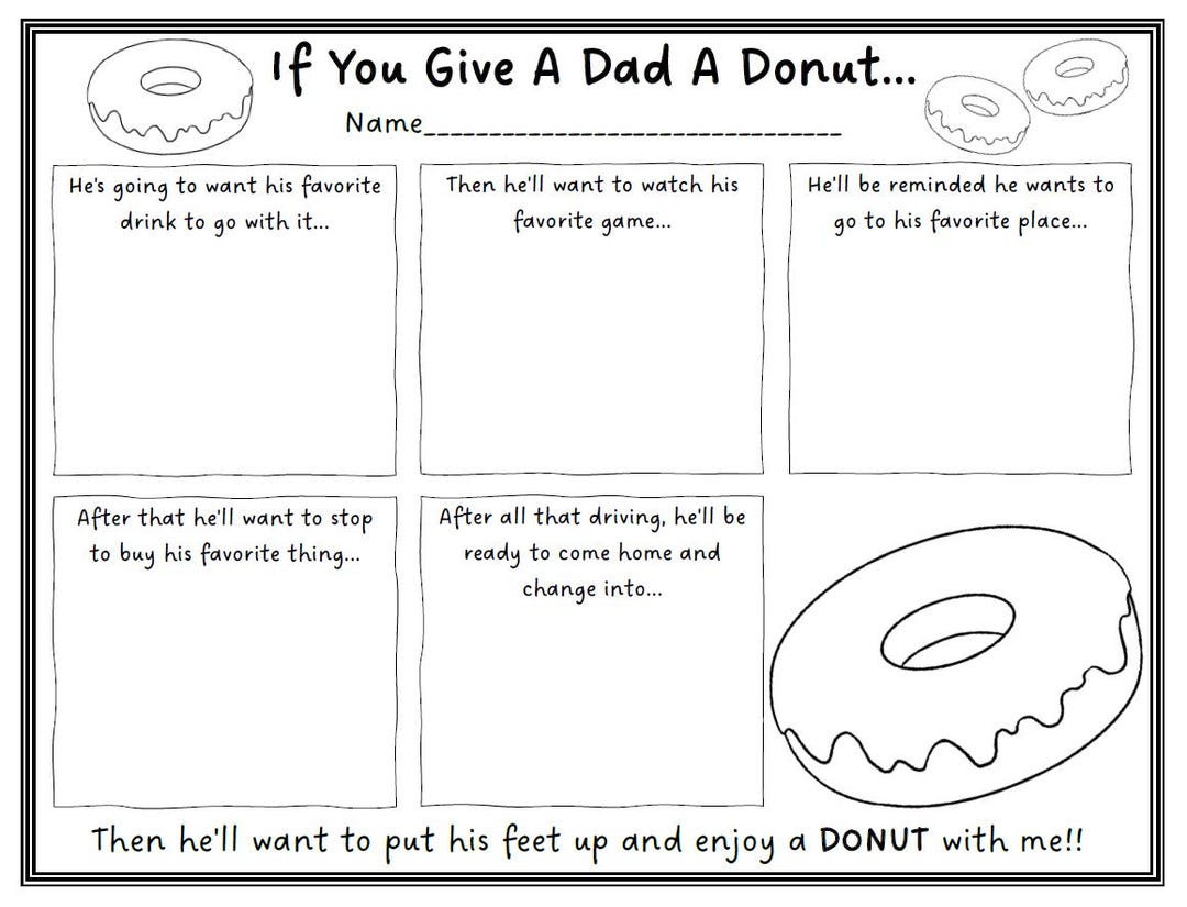 If You Give A Dad A Donut... - Etsy