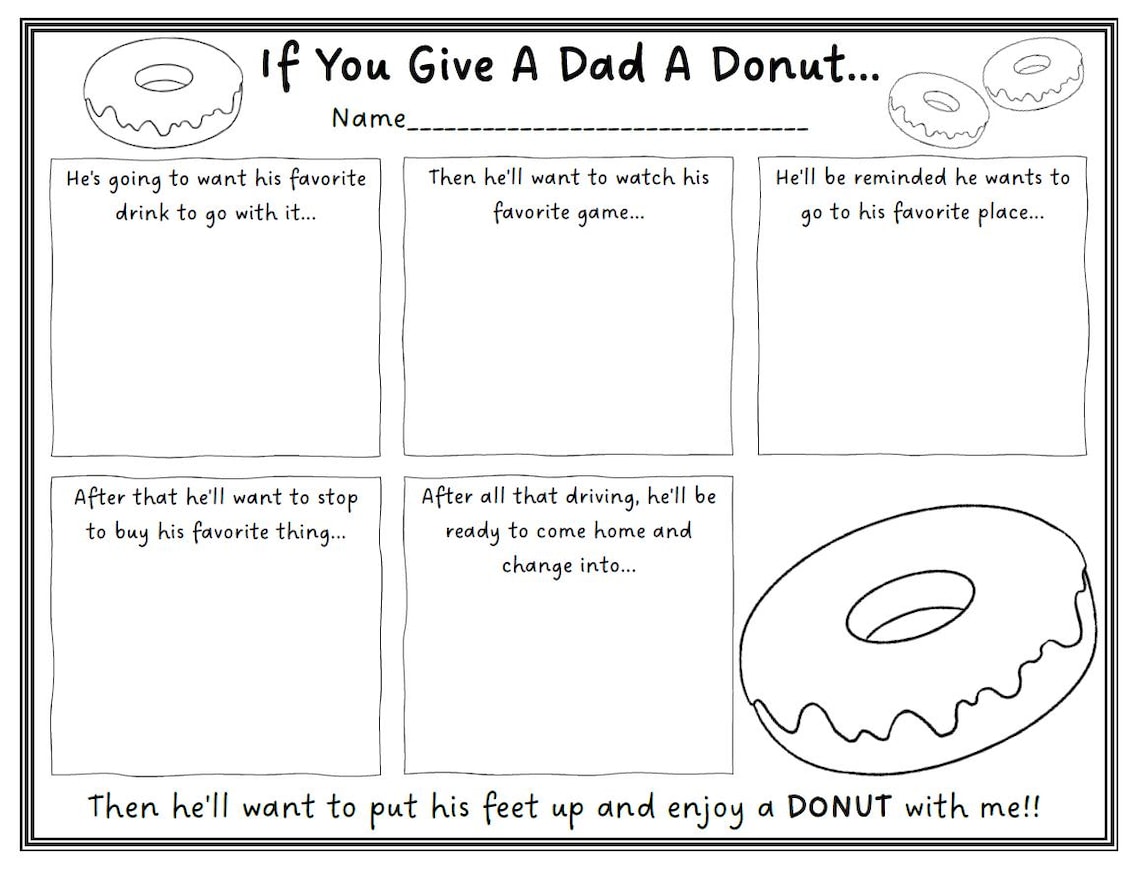 If You Give A Dad A Donut... - Etsy
