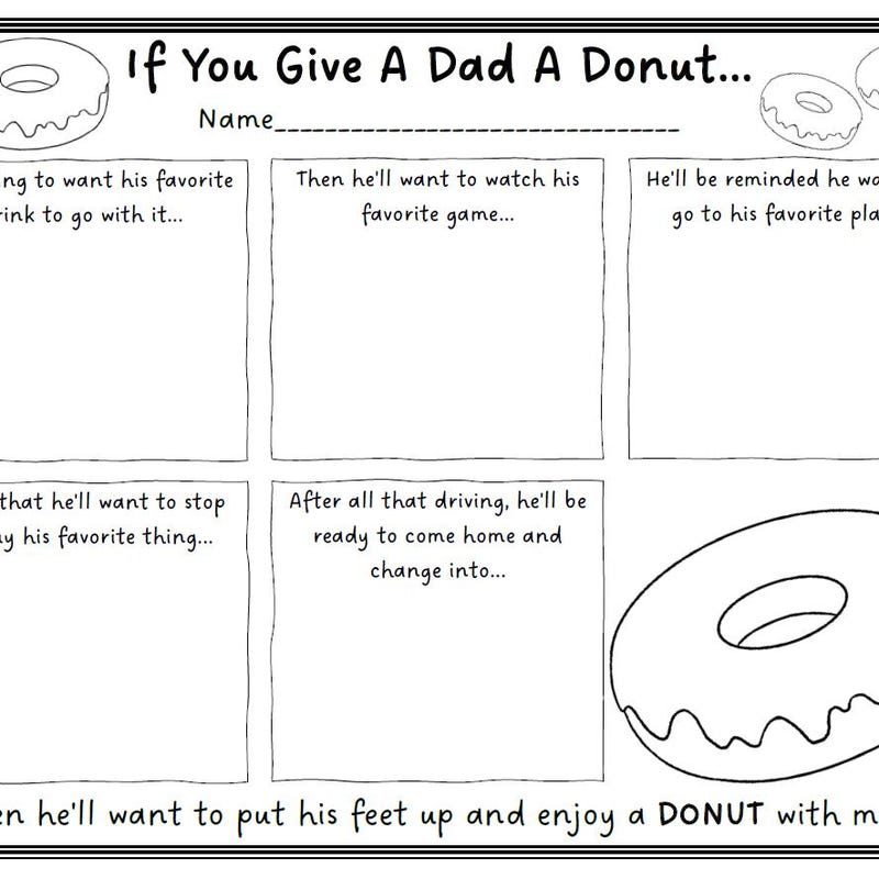 Donut Father Day Craft - Etsy