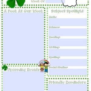 March Classroom Newsletter (fillable) - Etsy