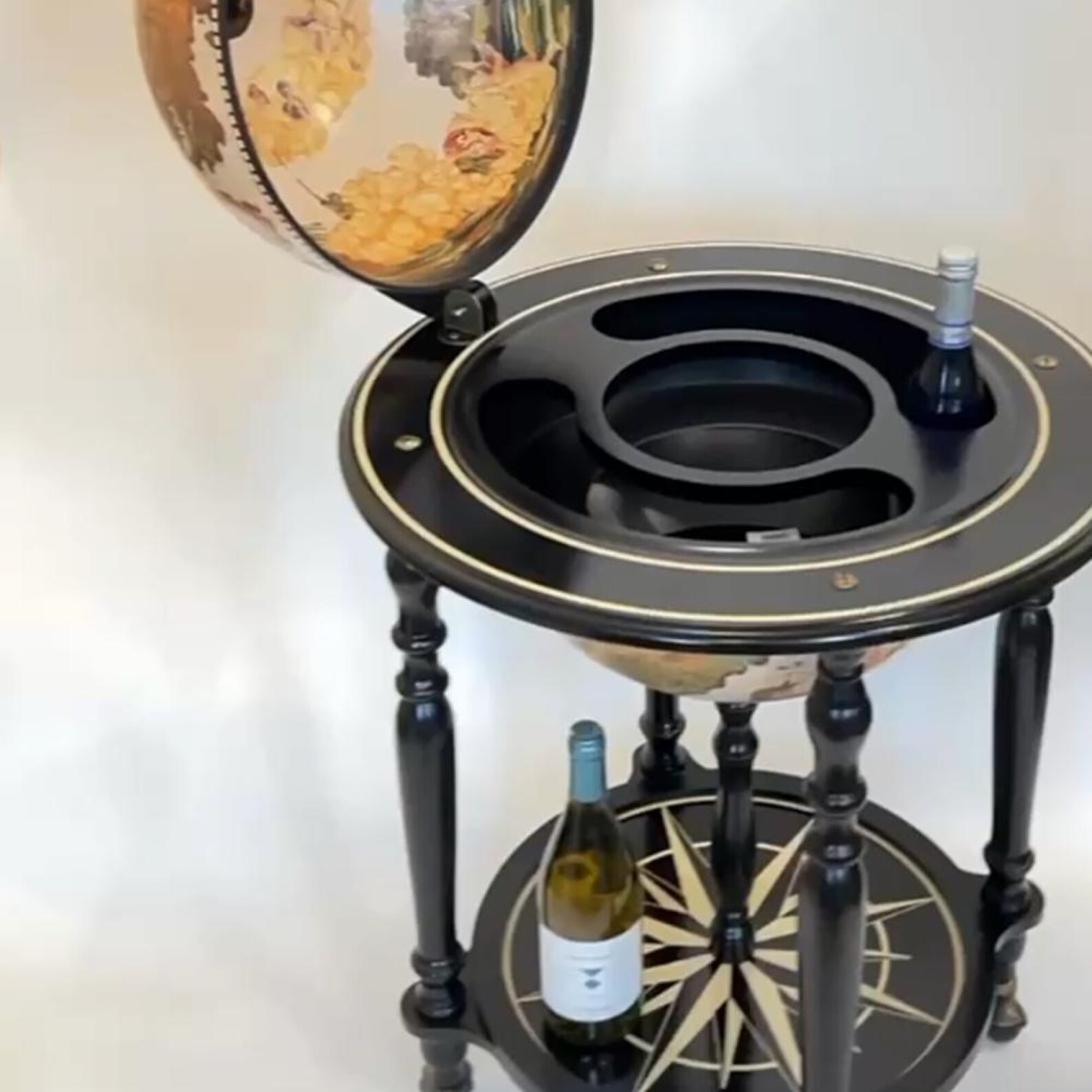 Globe Bar I Bar I Bar Cabinet I Globe Bar Cart I Mobile Bar I Vintage ...