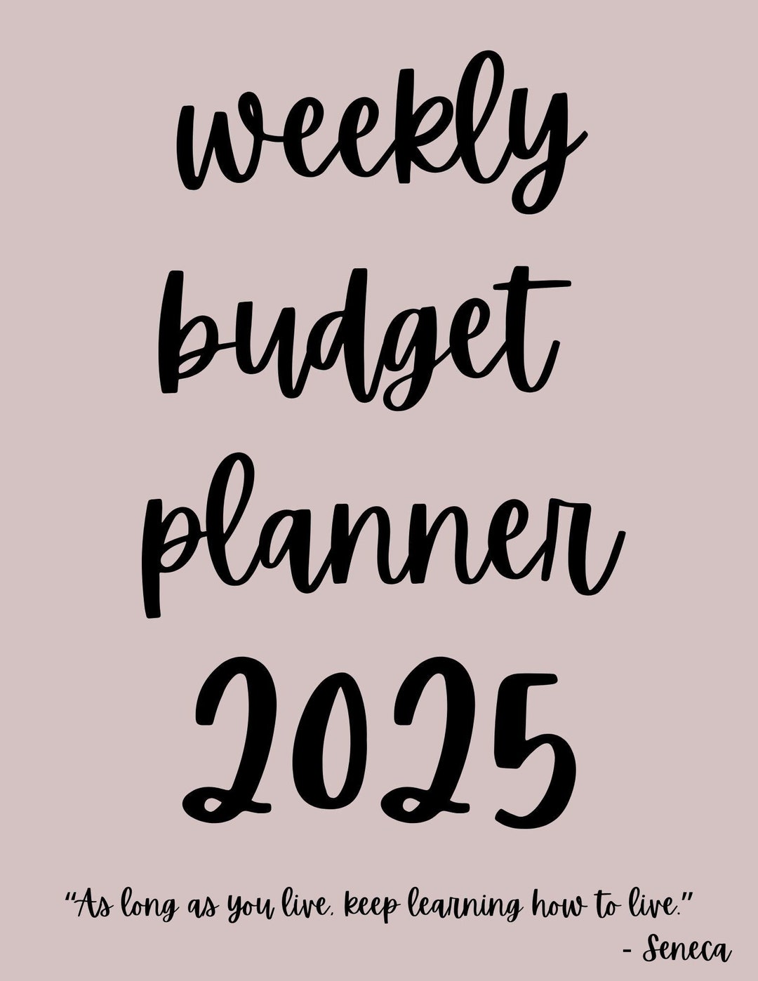 2025 Weekly Budget Planner - Etsy