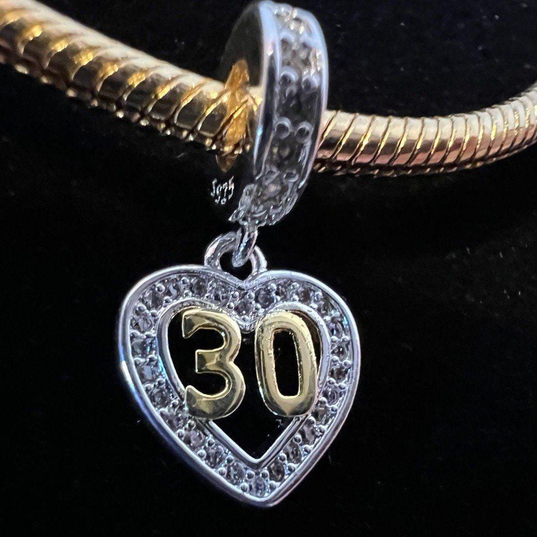 30th Birthday Anniversary S925 Sterling Silver, Pandora Moments ...