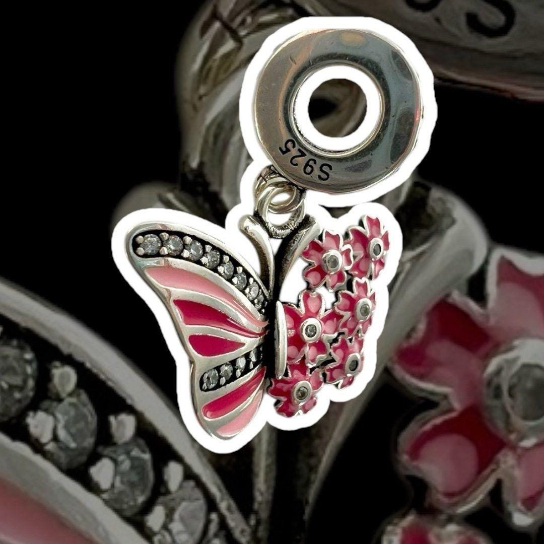 Hybrid Sakura Cherry Blossom Butterfly Pandora Moments Compatible Charm ...