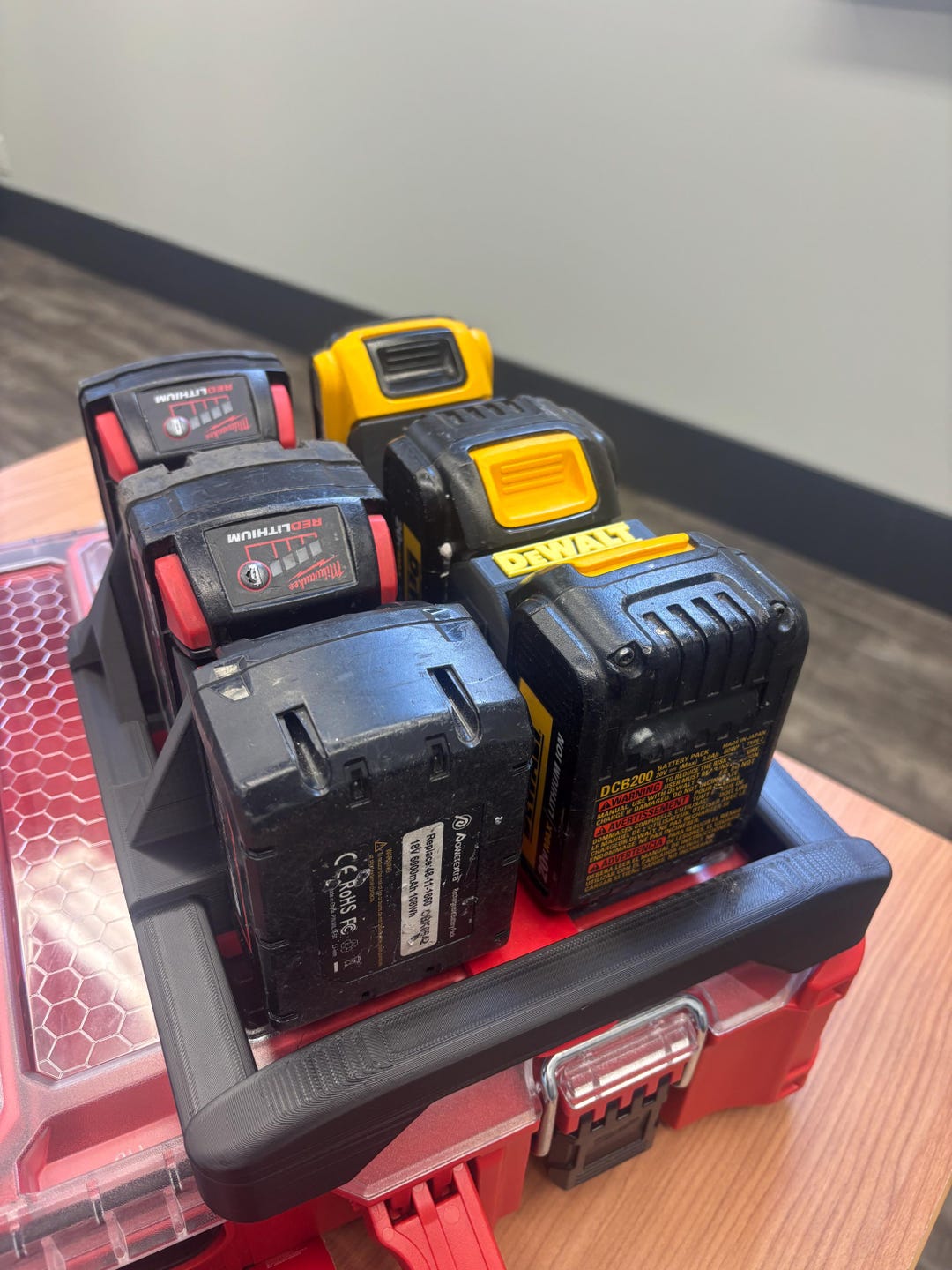 Dewaukee (dewalt and Milwaukee) Packout Holder Carrier for 3x Dewalt ...