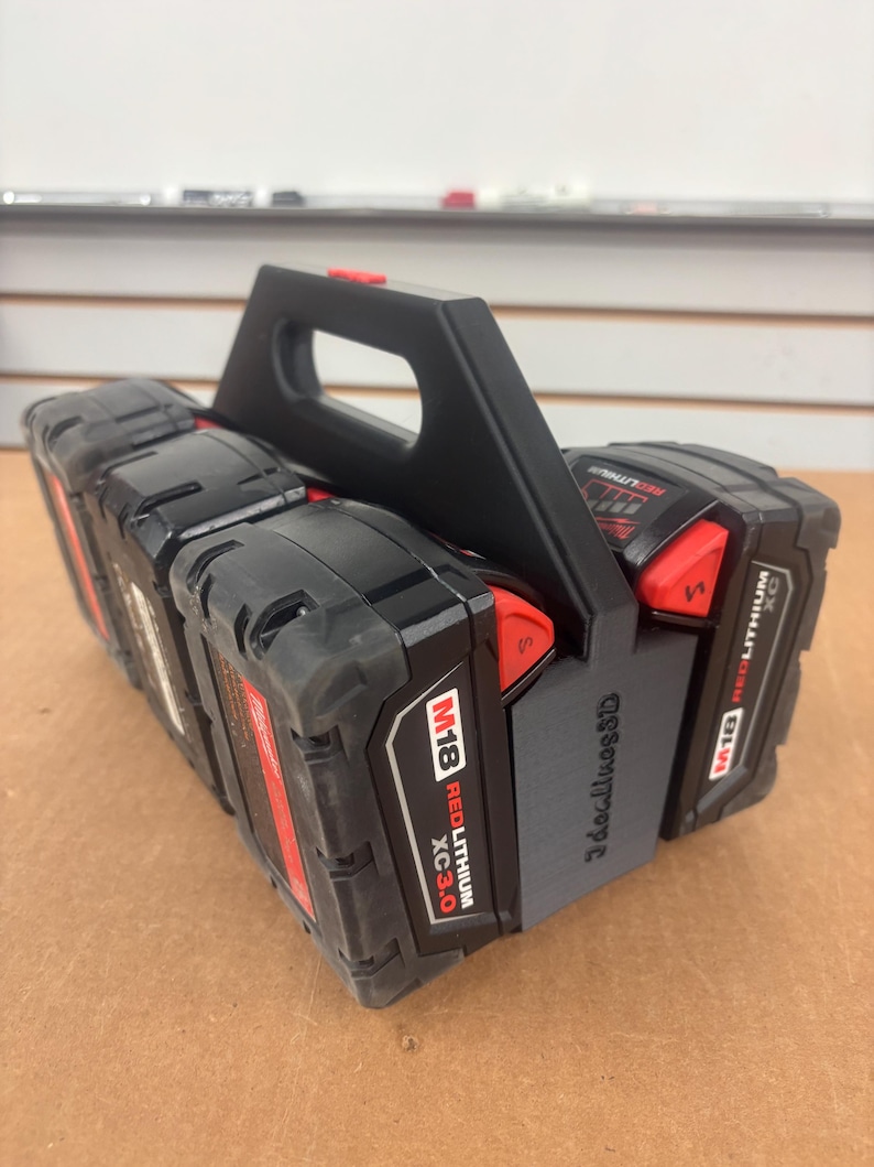 Custom Made Milwaukee M18 Battery Caddy Holder Holds 4 or 6 Batteries ...