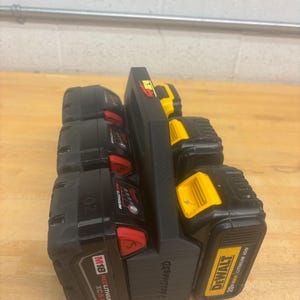 Dewaukee (dewalt 20/60V and Milwaukee M18) Battery Caddy Holder ...