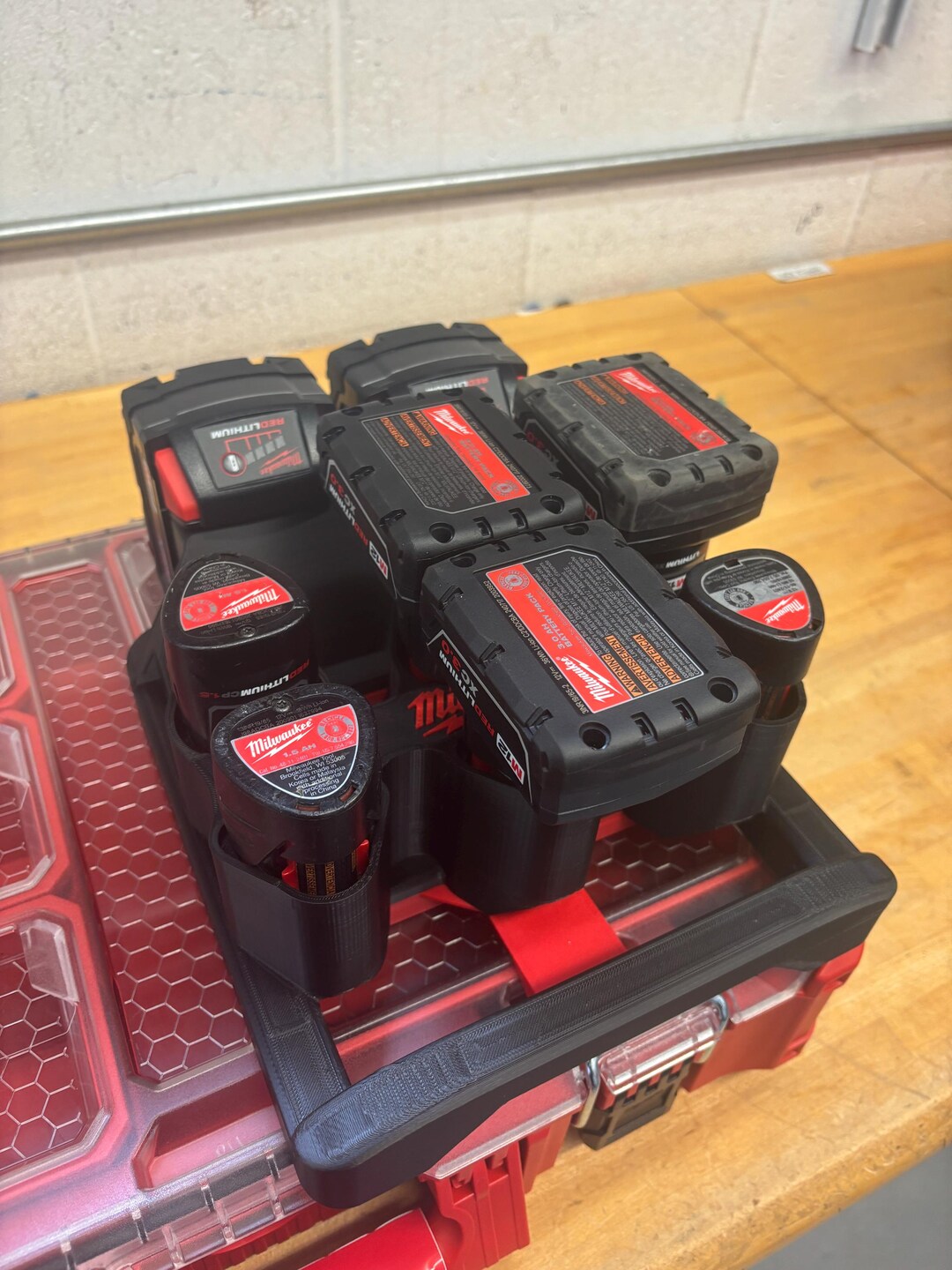 Milwaukee Packout Holder Carrier for 6x M12 and 2x M18 Batteries ...