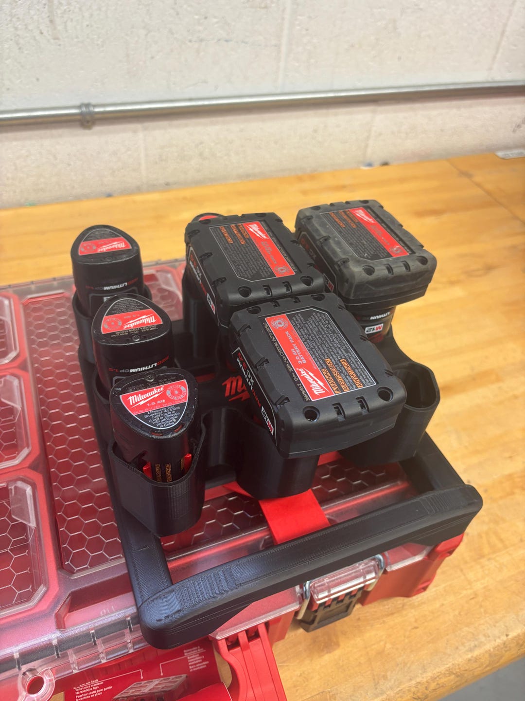 Milwaukee Packout Holder Carrier for 9x M12 Batteries - Custom Made - Etsy