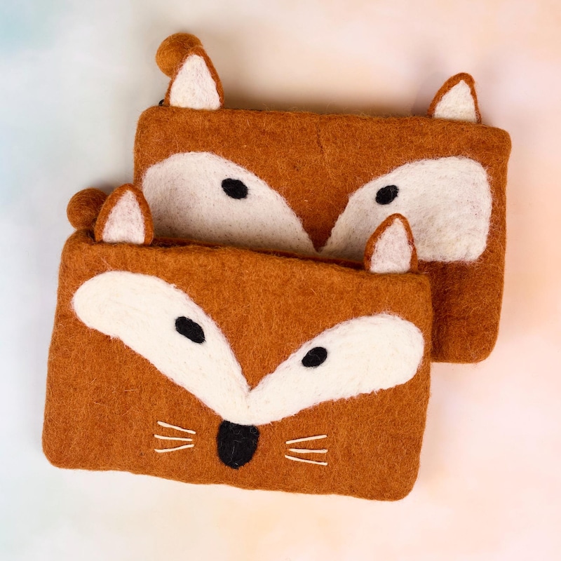 Fox Zipper Pouch - Etsy